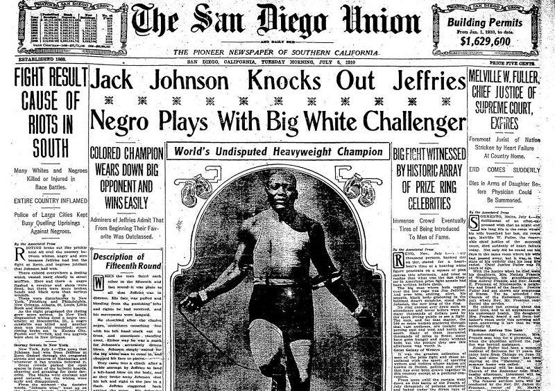 Jack Johnson-remembered as a symbol of Black Pride and Defiance